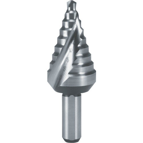 【特長】●ワークへの食いつき性が良好で、スピーディーに安定した作業が可能です。【用途】●被削材:鉄（強度900N/mm［［の2乗］］以下の物)・アルミ・真鍮・プラスチック（2mmまで）【仕様】●段幅(mm)：2●段数(段)：9●シャンク径(...