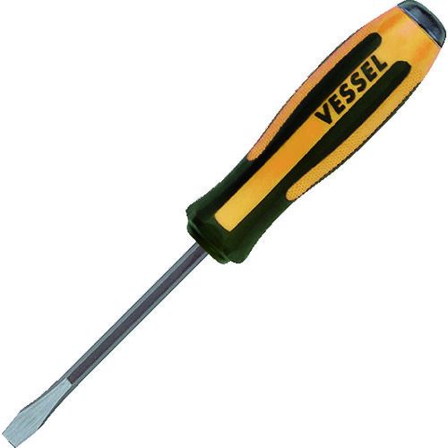 ベッセルメーカーお問い合わせ：0120-999-914【特長】●高級タガネ鋼材使用です。●耐摩耗性と刃先の切れ味を追求しました。●エラストマー樹脂が衝撃を吸収し手の疲労を軽減します。【仕様】●刃先：［［−］］7.0●全長(mm)：213●軸...