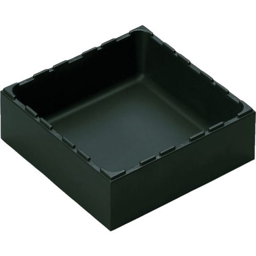 【特長】●汎用性のあるタイプです。●パーツ、部品の収納、保管に最適です。●ボックスの突起により積み重ね可能です。●組み合わせは自由自在です。【用途】●キャビネット内、事務机内の整理整頓に。【仕様】●色：黒●外形寸法(mm)間口：144●外形...