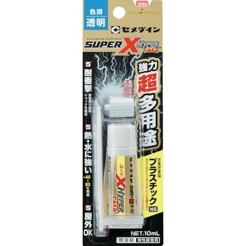 セメダインメーカーお問い合わせ：0120-58-4929【特長】●超多用途でつきにくいプラスチックにも使用できます。●超多用途・速硬化・ショックに強いくハガレにくい接着剤です。●硬化後透明タイプです。●熱・水に強く(-40〜90℃)屋外にも...