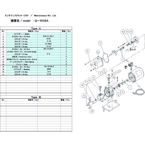 アルバック機工メーカーお問い合わせ：045-533-0203【特長】●油回転真空ポンプのメンテナンスに必要な消耗品を揃えたセットです。【用途】●お客様ご自身でメンテナンスをされる場合に。【仕様】●タイプ：-●パーツ内容：オイルシール、Oリン...