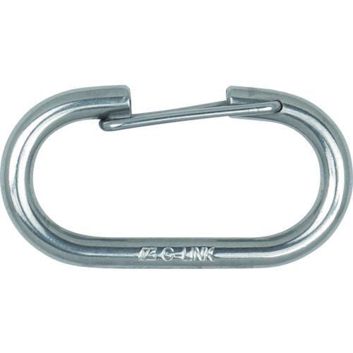 【特長】●開口部が広くて使いやすいです。【用途】●連結用フックに。【仕様】●使用荷重(kN)：0.2●D(mm)：6●L(mm)：32●W(mm)：62●C(mm)：12.0【材質／仕上】●本体：ステンレス（SUS304） バレル研磨●スプ...