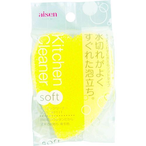（株）アイセンメーカーお問い合わせ：073-487-1116【特長】●水切れ・泡切れがよく、衛生的な目の粗いウレタンと傷が付きにくくソフトに洗える特殊加工のナイロン不織布、洗剤含みのよいスポンジを貼り合わせています。●持ちやすく、隅々まで洗...