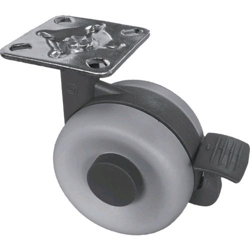 【特長】●全体的に丸みを帯びた形状のデザイン性の高い双輪キャスターです。【用途】●小物、イス、木製クラフト、玩具のホイール用【仕様】●許容荷重(daN)：39.2●許容荷重(kgf)：40●車輪径D(mm)：75●車輪幅(mm)：46●取付...