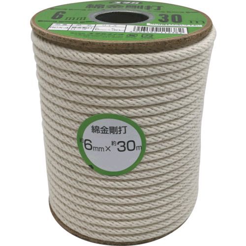 ユタカメイクメーカーお問い合わせ：072-441-2220【特長】●天然繊維なので、熱や摩擦に強いロープです。●水中や土中で腐食し土に還ります。【用途】●農園芸、祭礼用、各種結束など。【仕様】●色：白●線径(mm)：6●長さ(m)：30●包...