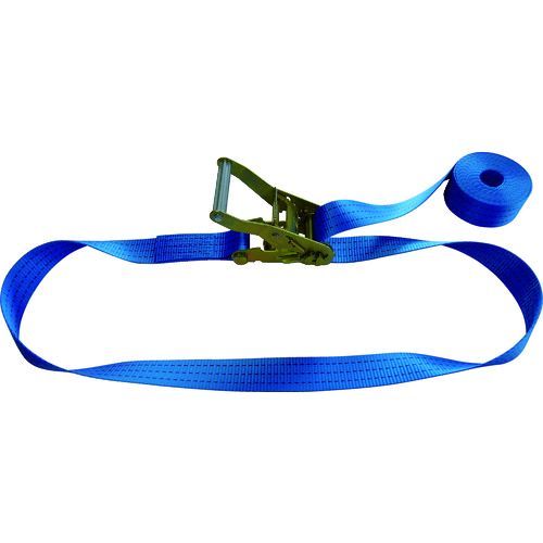 【特長】●高強力ポリエステル糸を使用していますので耐候性・耐久性に優れています。●破断強度がひとめで分かるブラックライン入りです。【用途】●輸送時の荷崩れ防止。【仕様】●最大使用荷重(t)：1.5●ベルト長さ(m)巻取側：6●ベルト寸法(m...