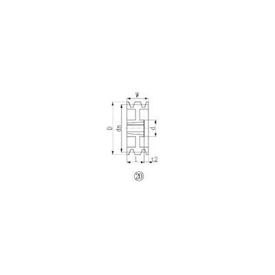【特長】●軸穴・キー溝加工などが不要となり、納期管理が容易となります。●適用ブッシング　2012【用途】●ベルト伝導による変速に。【仕様】●データム径(mm)：180●溝数：3●適用ブッシング：2012●図面番号：20●適用ベルト：3V、M...