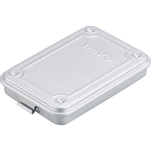 【特長】●ハードな使用に耐える頑丈なプレス一体型です。●片開き構造です。●四隅に横滑り防止用凹凸が付いており積み重ねに便利です。【仕様】●色：シルバー●外形寸法(mm)間口：154●外形寸法(mm)奥行：105●外形寸法(mm)高さ：29....