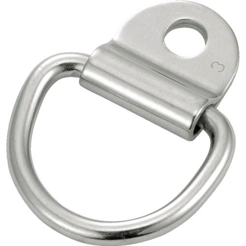 【特長】●リング部分が倒れるので、使用しない時は倒すと邪魔になりません。●使用時には簡単にロープ・ワイヤ・チェーンなどを通すことができます。【用途】●テントロープの端末処理、懸垂幕などの細物ワイヤ・ロープなどの受け金具として。【仕様】●使用...