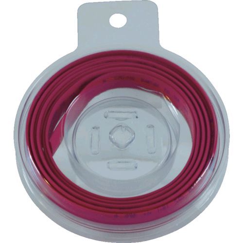 【特長】●1袋2m入りの使いきりサイズです。【用途】●電線接続部、パーツ類の絶縁、保護はもとよりパイプの防食など多くの用途に応用が可能です。【仕様】●収縮後肉厚(mm)：0.56●収縮前内径(mm)：8.4±0.4●色：赤●収縮後内径(mm...