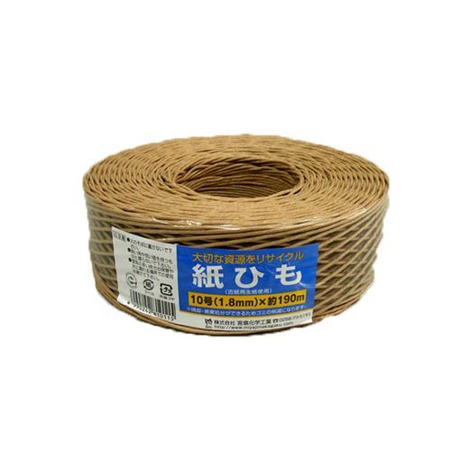 株式会社 宮島化学工業0256-73-5151【商品説明】■新聞、雑誌を回収、そのままリサイクルできます。■焼却、廃棄処分が出来るためゴミの削減になります。■色：茶■商品サイズ：幅10号(1.8mm)×長さ190m■材質：再生紙499024...