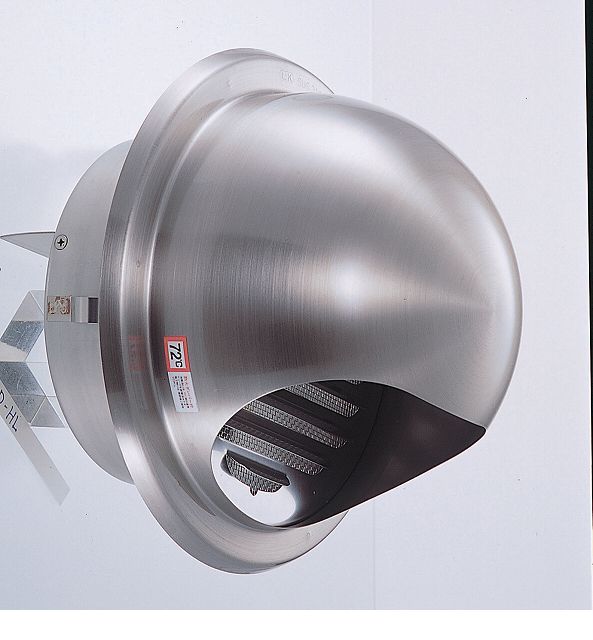 &nbsp; 宇佐美工業 &nbsp; 0256-92-6515 【商品説明】宇佐美工業　UK-GN100SHD-HL　丸型フード付ガラリ HD付