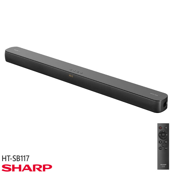 &nbsp; 在庫状況 【 在庫有り 】 ※離島・沖縄県は配送不可 SHARP シャープ サウンドバー テレビ用スピーカー Bluetooth/USB対応 バスレフ型 AQUOS オーディオ [HT-SB117] 2024年10月発売 ※商...