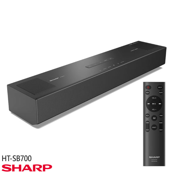 &nbsp; 在庫状況 【 在庫有り 】 ※離島・沖縄県は配送不可 SHARP シャープ サウンドバー テレビ用スピーカー ハイトスピーカー搭載 ファミリンク/Bluetooth対応 バスレフ型 AQUOS オーディオ [HT-SB700]...