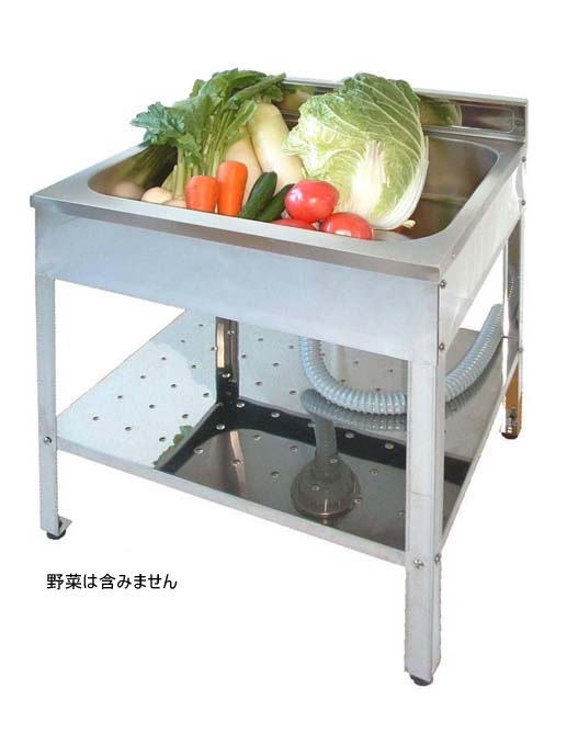 製品外寸(約) W60×D55×H78cm家庭菜園での野菜洗いや道具洗いに。ワークテーブル（別売）を隣へ置いて作業性アップ！ガーデニングなどの屋外作業に。※組み立て式材質 本体・棚板/SUS430パッキン/合成ゴムアジャスターネジ部/スチー...