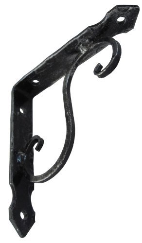 KGY ケイジーワイ工業 アンティック鍛冶屋の棚受 105×105 KJ-105BS 4963784500028板厚：3mm板巾：20mm耐荷重(kg）/1本：20kg付属ビス+丸頭メッキ木ネジ：4.5×25(2本）、4.5×16(2本）仕...