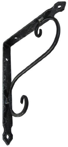KGY ケイジーワイ工業 アンティック鍛冶屋の棚受 150×200 KJ-150BS 4963784500042板厚：3mm板巾：20mm耐荷重(kg）/1本：20kg付属ビス+丸頭メッキ木ネジ：4.5×25(2本）、4.5×16(2本）仕...
