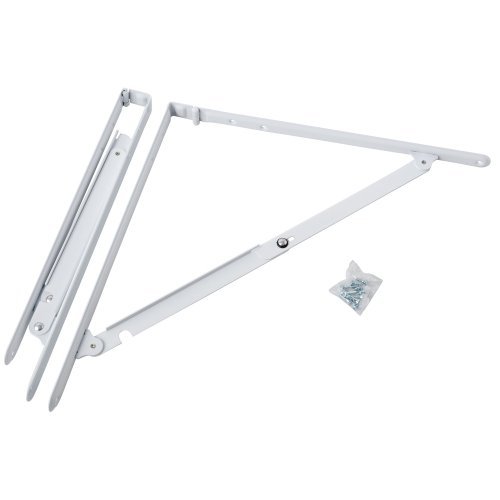田辺金属工業所 ターナー折りたたみ式棚受け金具 大400mm 白 1組 4949541103305仕上：塗装カラー：白付属部品：丸皿木ネジ(ユニクロ）M3.8×16 6本/M3.8×20 6本入り数：2個サイズ：A406×B406×C40m...