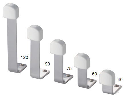 シロクマ RS-22 サイズ75mm・戸当り、フックの一般的な施工方法はこちら・シロクマの戸当り一覧はこちらシロクマ RS-22 サイズ75mm