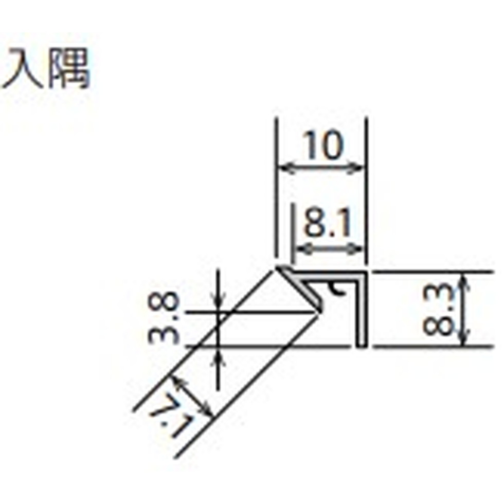 品番：AE2DB　アルパレージ用　入隅　入り数　20　規格2450　カラーダークブラウン　　※ケース単位での販売となります。