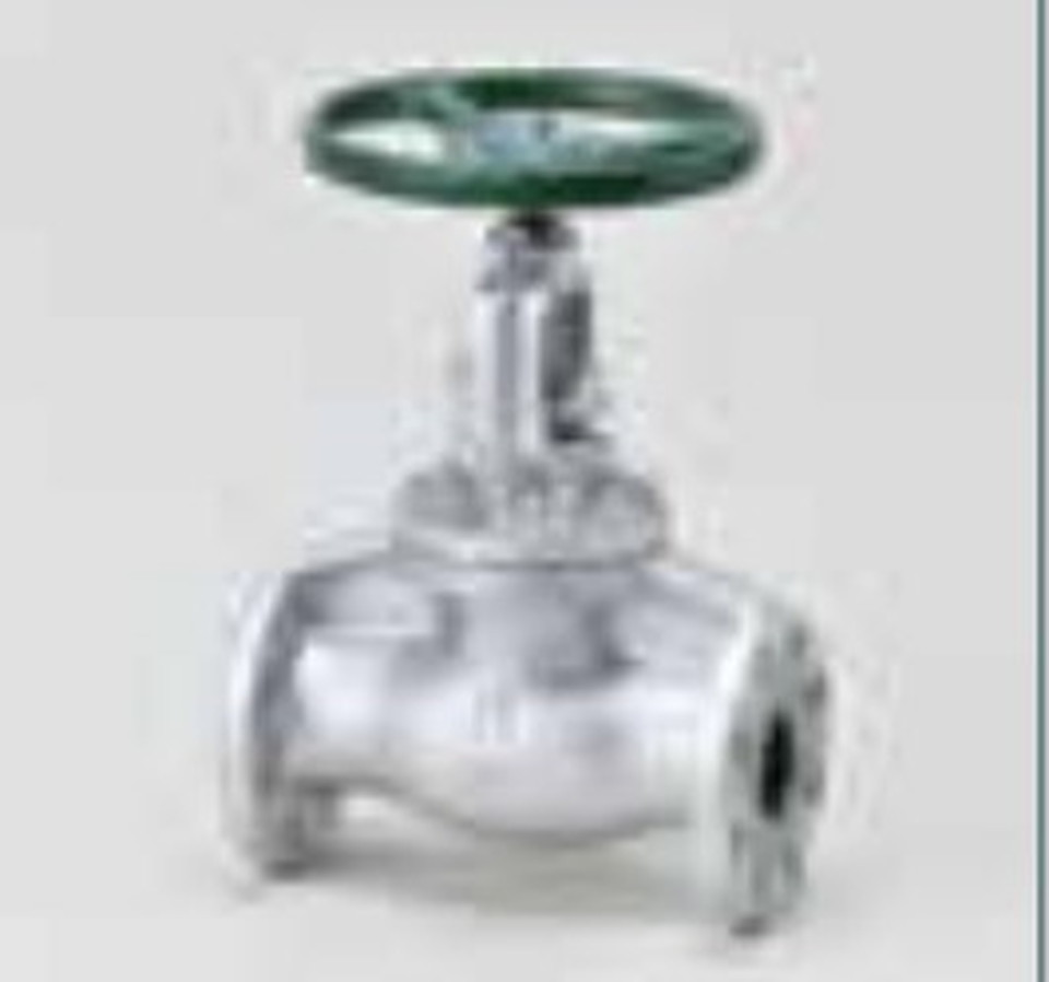 マレブルバルブ　300lbタイプ　玉形弁(LPG用)　フランジ形　PTFEディスク装着　外ねじB・Bタイプ　弁箱:FCD-S　ふた:FCD-S　弁場王:SUS403　弁体:SUS403　ディスク:PTFE　弁座輪:SUS403　ハンドル車:...