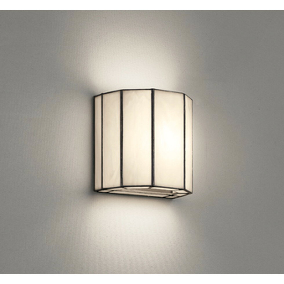 品番：OB255382LR　種類：ブラケットライト　分類：ブラケットライト　商品説明・詳細：●LED電球フラット形5W（GX53-1）No.295GL ●ステンドグラス（乳白） ●巾φ130 高130 出85 0.7kg ●光源寿命40,0...