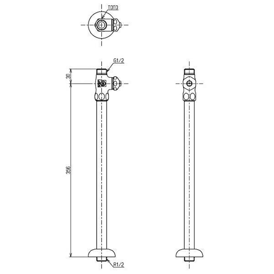 TL4DU　ストレート形止水栓（共用）※画像はイメージ画像となります。ご注文の際は必ずメーカーHP等で、型番、色、寸法、製品の仕様・規格等お確かめの上ご注文ください。※商品の掲載には細心の注意を払っておりますが、ごくまれに誤記述があることが...