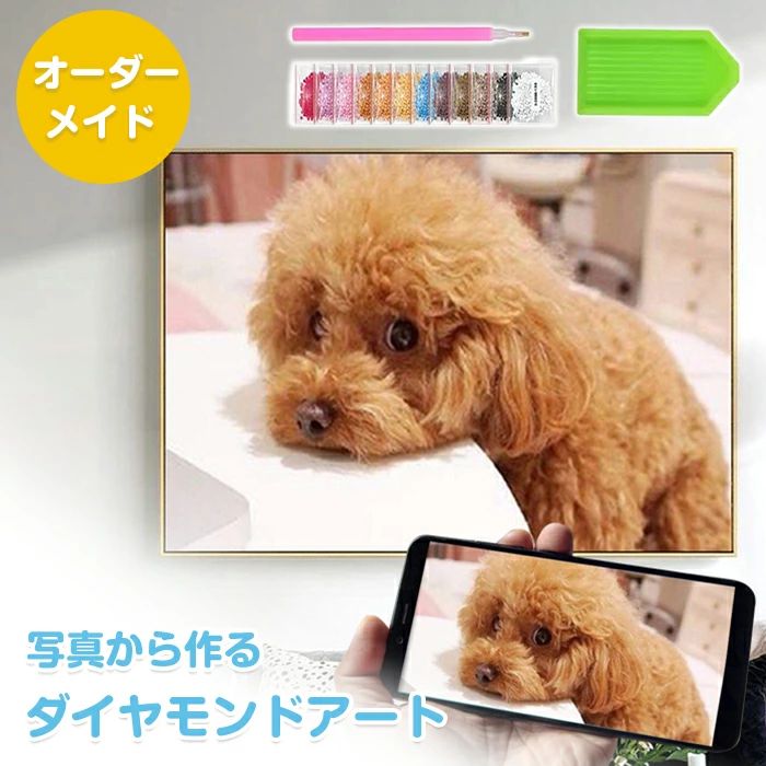 商品情報 商品内容：キャンバス*1、ダイヤモンドペン*2、ビーズ若干、トレイ*1、ペン用グルー(粘着剤)*1 ※フレームは付属しておりません 生産国：中国（日本人スタッフによる安心の検品体制） 世界に一つだけのオリジナルダイヤモンドアート ...
