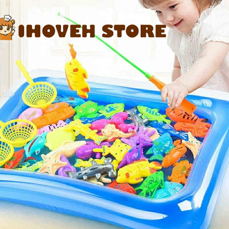 ●商品説明 【魚釣り おもちゃセット内容】 エビーつり竿 1本 ・つり竿 2本・すくい網3個 ・さかな46個・くだもの、やさい10個・金魚1個・箱1個・さかな釣り用 プール 1個・ポンプ 1個・餌1個※カラーは異なる場合がございます。 【素...