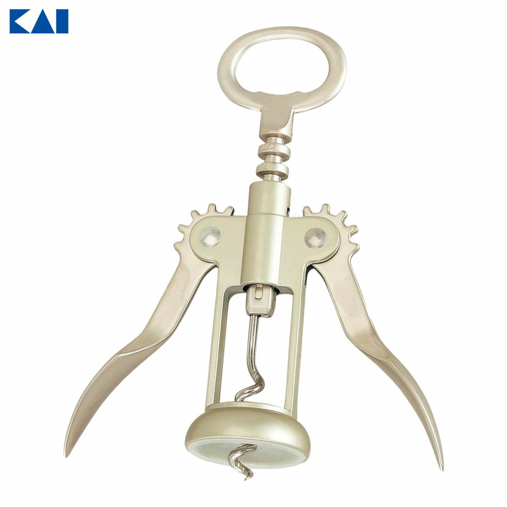 あなたの料理を完全サポート！貝印の調理器具・調理小物シリーズてこの原理で楽に抜けるウイング型のワインコルク抜き。ウイング型スクリューをネジ込むと両側の翼が徐々に上がります。両手で翼を押し下げると栓が上がって抜けます。注意食器洗浄機や食器乾燥...