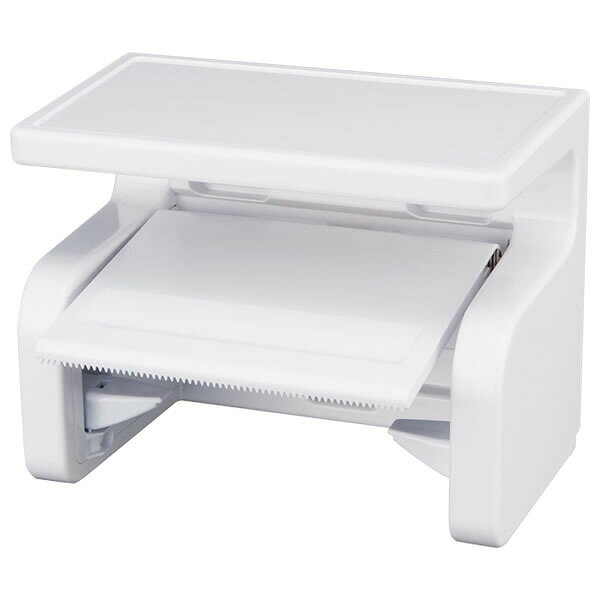 棚付で便利！ペーパー取り付けワンタッチで便利な棚付きのトイレットペーパーホルダー。便利な棚スマホや小物が置ける便利な棚付き。ペーパーのカット真っ直ぐなペーパーカバーなので筒状のペーパーに沿わず隙間ができてペーパーが引き出しやすくなっています...