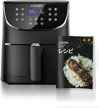 【中古-非常に良い】COSORI ノンフライヤー 3.5L 1-4人適用 エアフライヤー 空气炸? 電気 過熱保護 13種プリセット 日本語レシピ付き PSE認証済 ブラック [メーカー当店取り扱いの中古品についてこちらの商品は中古品となっ...