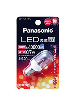 (中古品)パナソニック LED電球 口金直径12mm クリア電球色相当(0.7W) 装飾電球・T型タイプ 密閉形器具対応 LDT1LE12C【メーカー名】パナソニック(Panasonic)【メーカー型番】LDT1LE12C【ブランド名】パナ...