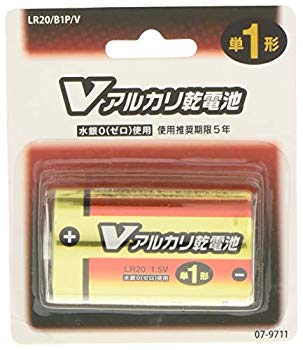 (中古品)アルカリ単1/B1P/V LR20/B1P/V【メーカー名】オーム電機【メーカー型番】LR20/B1P/V【ブランド名】オーム電機【商品説明】アルカリ単1/B1P/V LR20/B1P/V使用推奨期限:5年原産国:中国水銀0(ゼロ...
