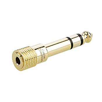 【状態　非常に良い】(中古品)ステレオミニプラグ to ステレオ標準プラグ　CableCreation 6.35mm ステレオプラグto 3.5mm ステレオジャックアダプタ6.35mm to 3.5mm （オスーメス）金メッキ　アンプヘッ...