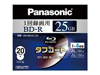 【状態　非常に良い】(中古品)パナソニック ブルーレイディスク 録画用4倍速 25GB(単層 追記型) 20枚パック LM-BR25LT20【メーカー名】パナソニック【メーカー型番】LM-BR25LT20【ブランド名】パナソニック(Pana...