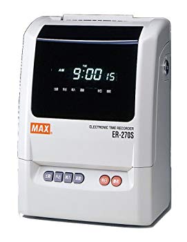 【状態　非常に良い】（中古品）マックス タイムレコーダ簡易集計機 ER-270S【メーカー名】マックス【メーカー型番】ER-270S【ブランド名】マックス【商品説明】マックス タイムレコーダ簡易集計機 ER-270S集計人数:35名 / 印...