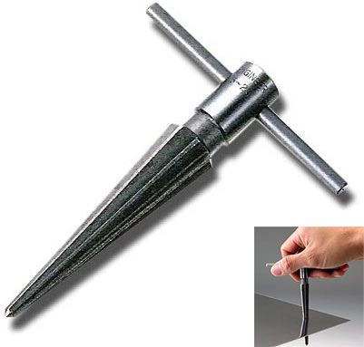 〓製品仕様〓 【孔開範囲】4.0〜16φ 【刃長】85 【全長】120 【重量】79 ★特徴★ アルミ板、薄鉄板の孔開け、拡大やパイプの面取りに最適です。 硬度：HRC-45〜47 　