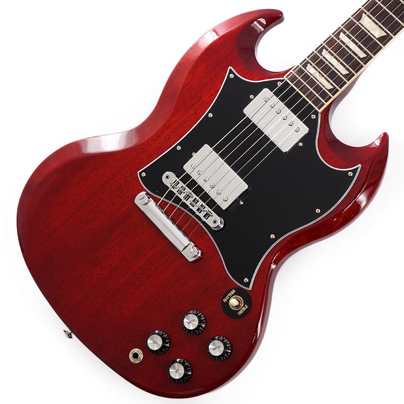 ■商品紹介ギブソンSGスタンダードが、今も多くのギタリストから人気の60年代後期を彷彿させるクラシックなデザインと仕様を纏いリリースされます。丸みを帯びたプロファイルをもつマホガニー・ネック、バインディングの施されたローズウッド指板、19フ...