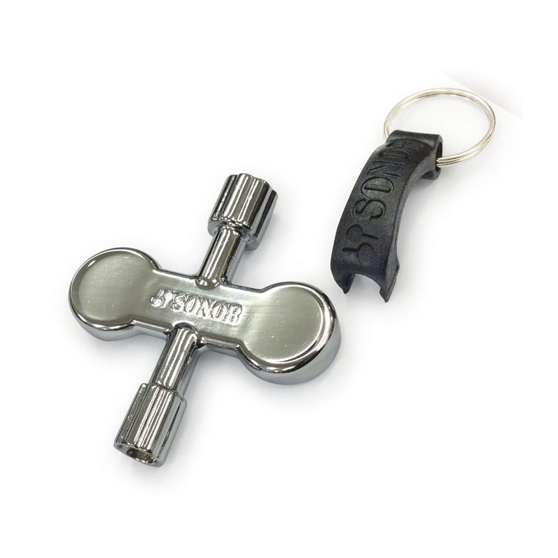 ■商品紹介ソナー・ドラムキー両側がそれぞれ、SONOR伝統のマイナスキーと、ほとんどのドラムメーカーに対応する、角頭キーとなっており、様々なシチュエーションで活躍。取り外し可能な、キーホルダーも付属し、持ち運びにも便利。※2009年以降のマ...