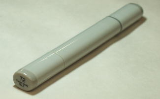 プロフェッショナル向けモデルスーパーブラシの使い勝手のよさが好評デザイン・イラスト・まんが・絵画・教材用途など アルコール染料インク ツインニブ（スーパーブラシ＆ミディアムブロード）楕円型ボディニブ交換可　インク補充可