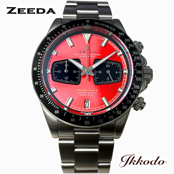 モデル名 ZEEDA SPEED WOLF 番号 GT-RED ムーブメント TMI(SEIKO)製 メカニカルクォーツムーブメント VK64 ケース ステンレススティール ベゼル アルミ 風防 サファイアクリスタル（フラットトップ） 風防...