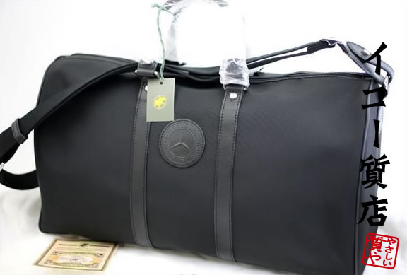 製品仕様 商品名 　ハンティングワールド　★希少　未使用・保管品　メルセデスベンツコラボ　ボストンバッグ　48cmサイズ　ブラック　【中古】 素材 　ナイロンキャンバス×レザー カラー 　ブラック/シルバー金具 サイズ 　約H26cm×W4...