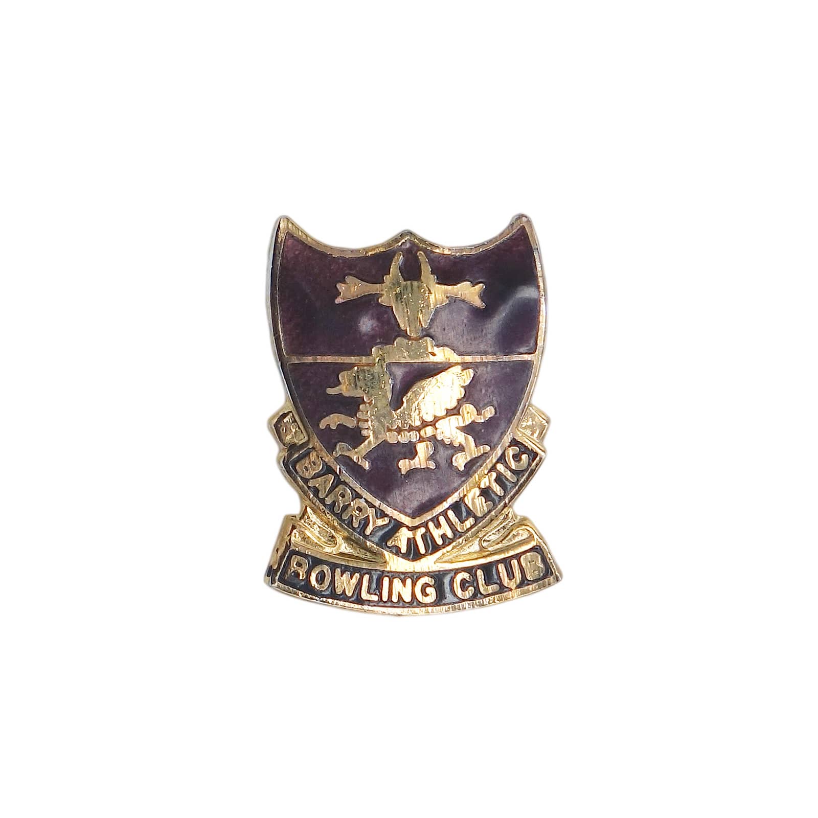 イギリスから入荷しました、レトロなピンバッジ ブローチ。 BARRY ATHLETIC BOWLING CLUB。 ウェールズの「バリー・アスレチック・ボウリング・クラブ」 ローンボウルズ(ボウリングの起源ともいわれ、中世・英国を起源とする...