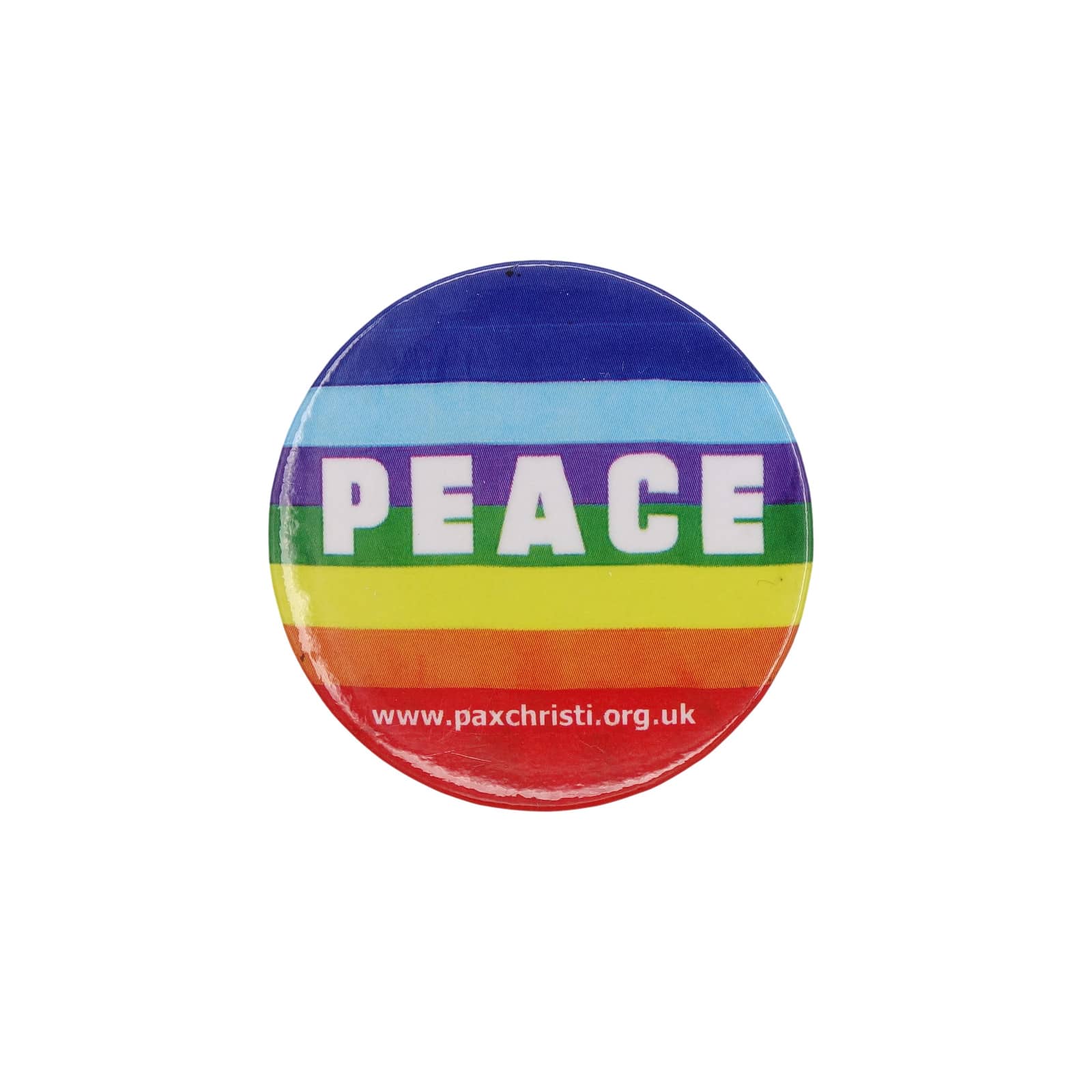 イギリスから入荷しました、ビンテージ 缶バッジ。 PEACE (ピース・平和)。 カトリックの国際平和運動組織 Pax Christi -缶バッチ,服飾,お洒落- 縦　約3.9cm 横　約3.9cm 左下辺りに、表面の引っ掻き痕有。 ＞＞　...
