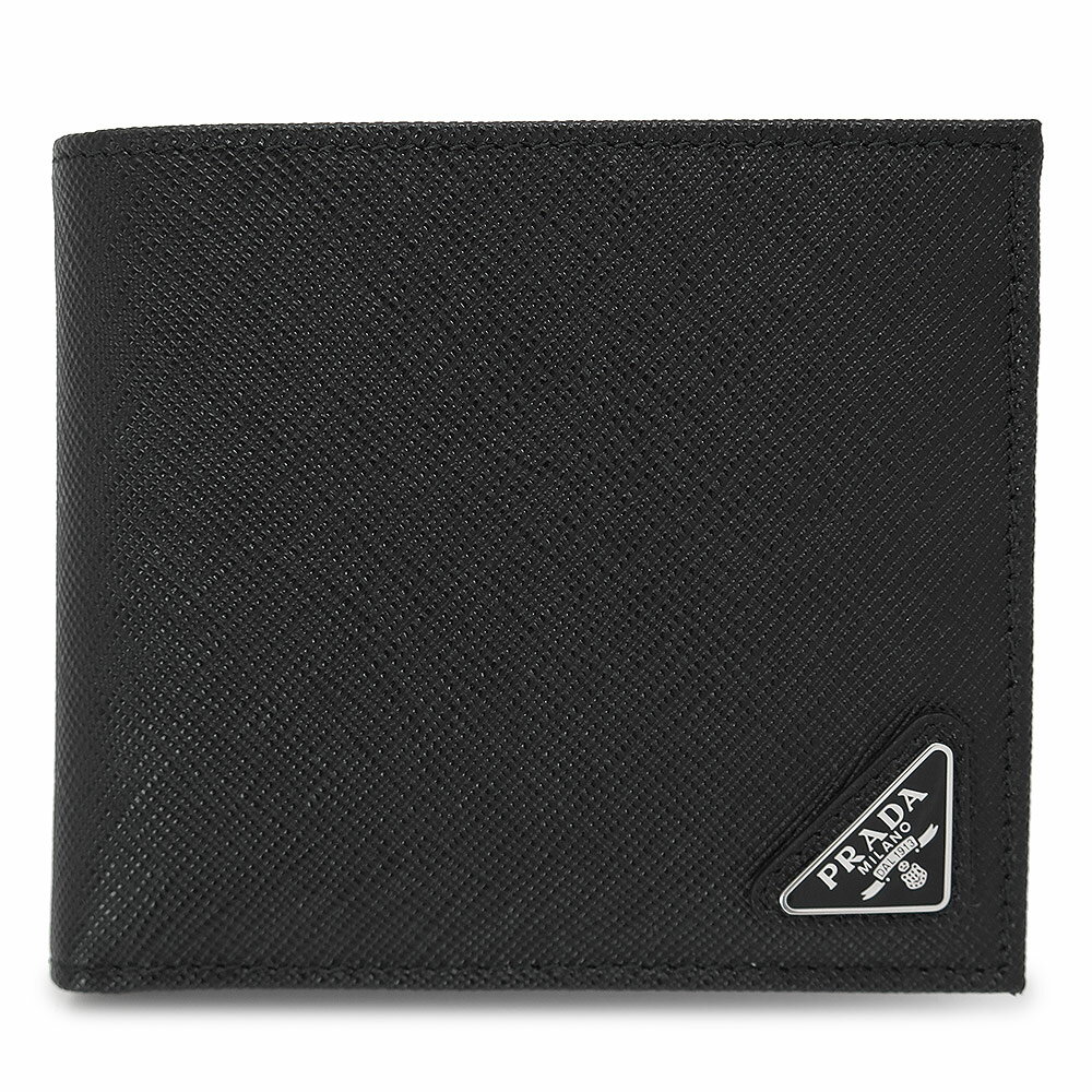 I LOVE BRAND コメント プラダ サフィアーノ レザー ウォレット 折財布 二つ折り財布 コンパクト財布 メンズ 財布 ファッション ギフト プレゼント 誕生日 記念日 父の日 PRADA SAFFIANO TRIANG NERO...