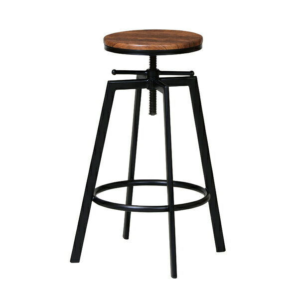 商品説明 サイズ(cm) W50×D50×H61.5～75.5 座面サイズ：φ30 仕 様 □材質 ・天板：MDF (15mm厚) 塩ビシート真空成型 ・フレーム：スチール (15×30mm楕円) 粉体塗装 □仕様 ・座面を回転させることで...