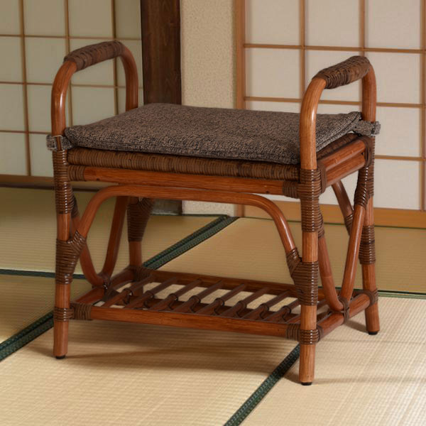 商品説明 サイズ(cm) W52×D34×H52(SH40) 仕様 ■材質 本体:ラタン クッション:合成繊維、ウレタン ■仕様 ★立ち座りの際もしっかりサポート安心安全にご利用いただけます。 送料 送料無料 ただし、北海道、沖縄、離島、そ...