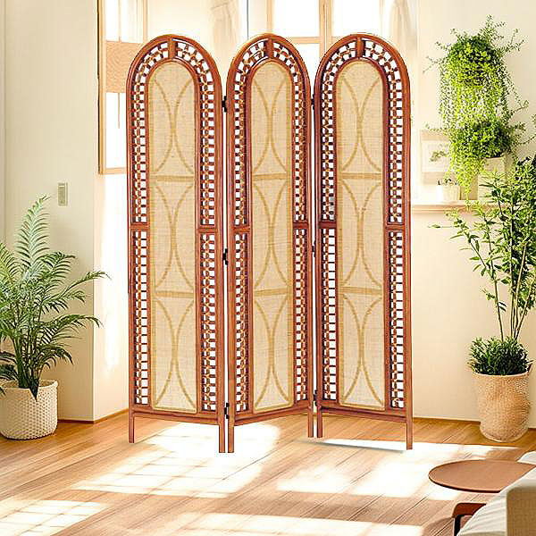 商品説明 サイズ(cm) 1連：W45×H165 仕様 ■材質 本体：ラタン ■仕様 ★天然ラタンの編み目が光をやわらかく通し、風通しもよく、使わないときは折りたたんでスリムに収納。 柔らかな陽ざしを透かす編み目は、お部屋の間仕切りや目隠し...