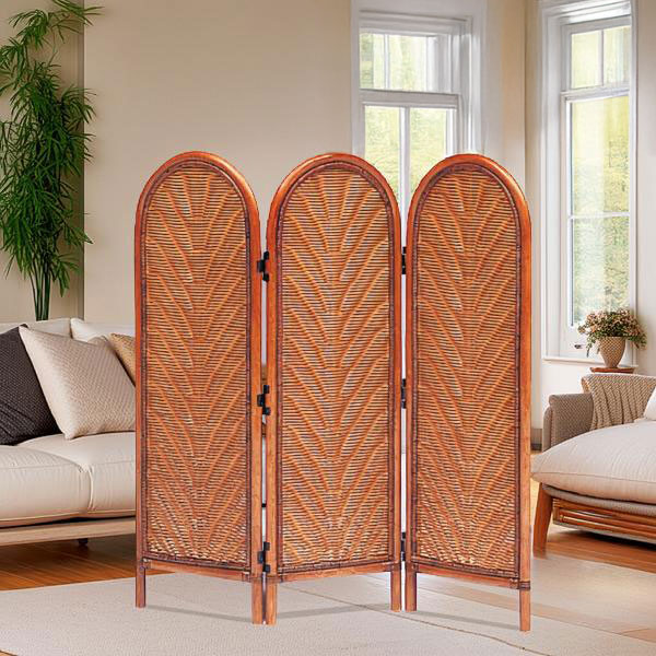 商品説明 サイズ(cm) 1連：W45×H120 仕様 ■材質 本体：ラタン ■仕様 ★天然ラタンの編み目が光をやわらかく通し、風通しもよく、使わないときは折りたたんでスリムに収納。 柔らかな陽ざしを透かす編み目は、お部屋の間仕切りや目隠し...